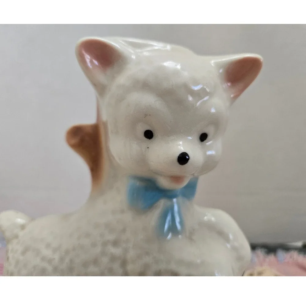 Accents | Vintage Lamb Lamp Base Nursery Decor White Excellent Ceramic ...